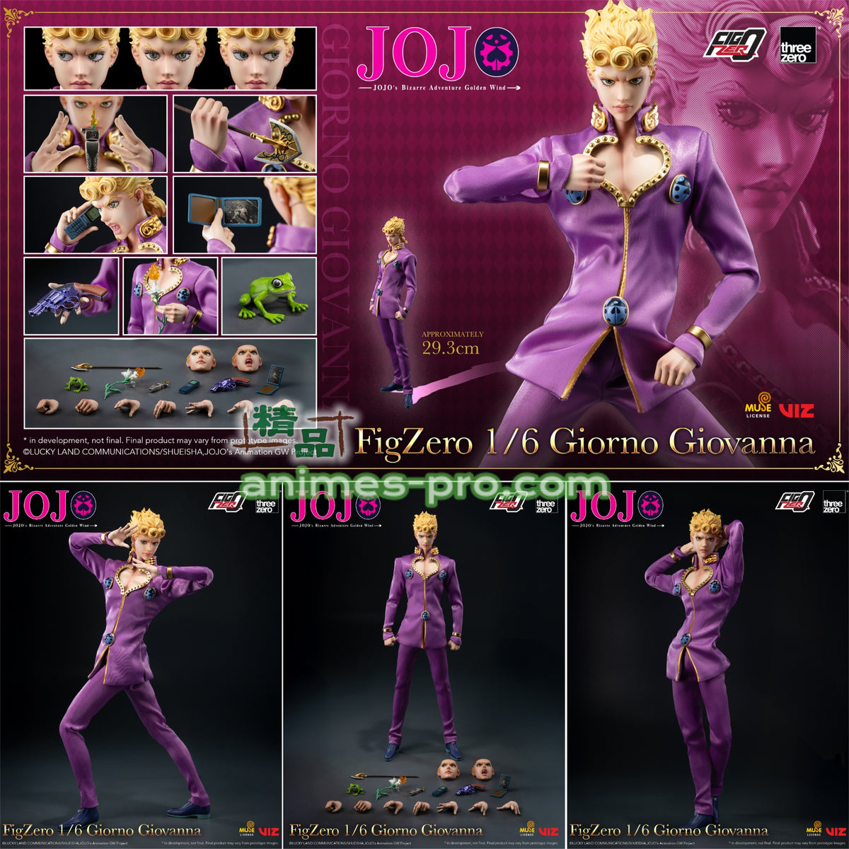 【預訂日期至30-Jul-25】Threezero - FigZero 1/6《JOJO的奇妙冒險：黃金之風》 喬魯諾．喬巴拿 (3Z065