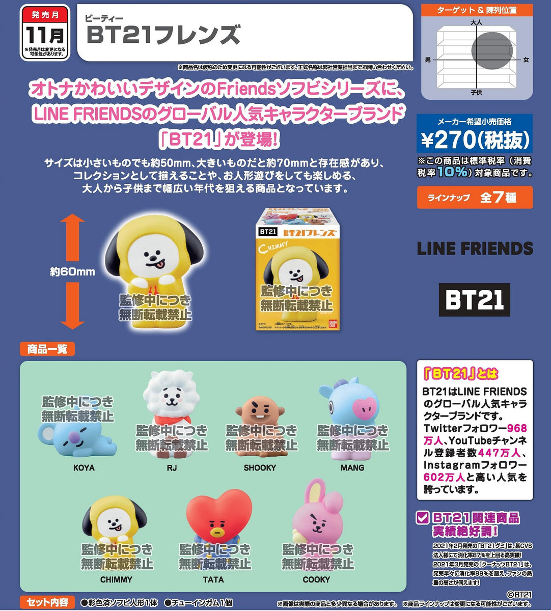 【預訂日期至02-Aug-21】Bandai BT21 Friends [BOX OF 16]