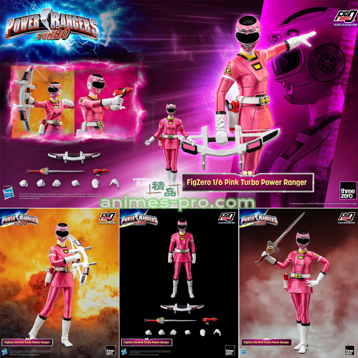 【預訂日期至29-Dec-24】Threezero - FigZero 1/6 Pink Turbo Power Rangers (3Z08