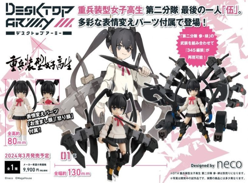 【預訂日期至22-Sep-23】Megahouse - DESKTOP ARMY HEAVY WEAPON HIGH SCHOOL GIRL
