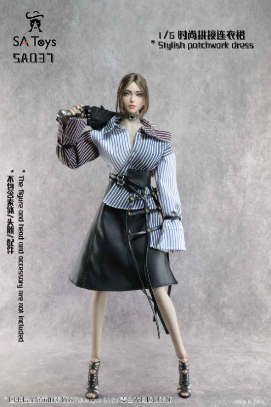 【預訂日期至03-Aug-23】SA Toys 1-6 fashion patchwork dress SA037 (SA037) 服裝套裝 – 精品 --- 您的動漫模型玩具專家