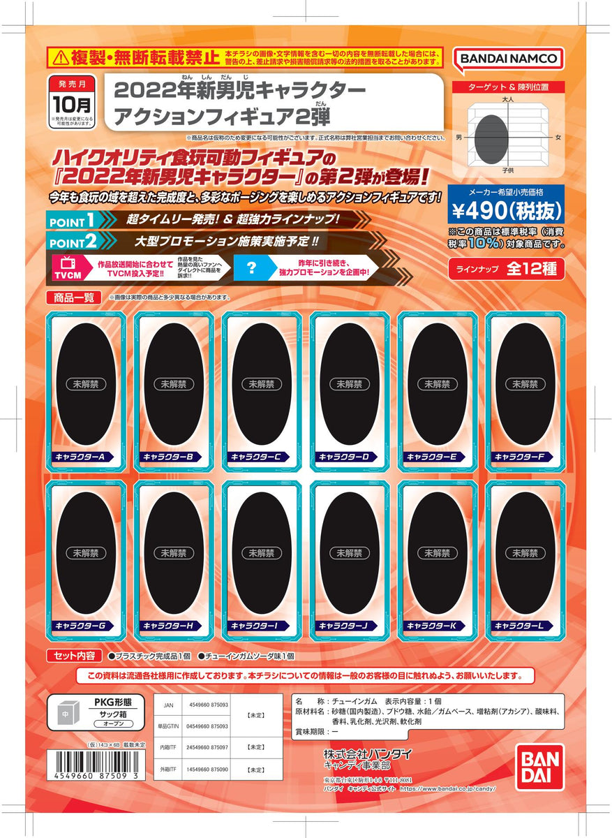 【預訂日期至31-Jul-22】Bandai - 2022 New Boy Character Action Figure 2nd (454