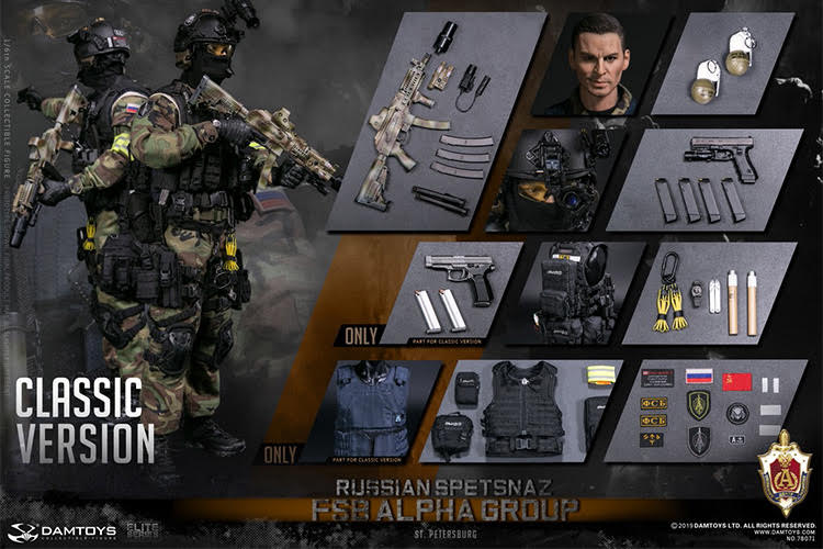 【已截訂】DAMTOYS RUSSIAN SPETSNAZ FSB ALPHA GROUP St.Petersburg 1/6 Action