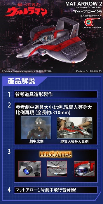 【已截訂】UMA(HK)Ltd Ultraman MAT Arrow-2 Finished Collectible Model
